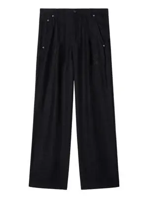 OFF-WHITE Off-White High-Rise Wide-Leg Embroidered Pants