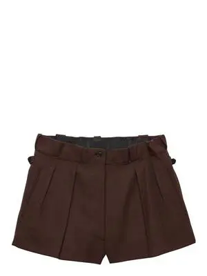 Prada Pleated Shorts - Ebony