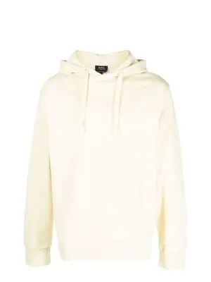A.p.c. Logo Printed Drawstring Hoodie - White