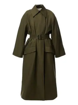 Barbour Long Sleeve Belted Trench Coat - Black