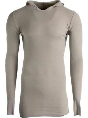 Rick Owens Hooded Long Sleeved T-shirt - Gray