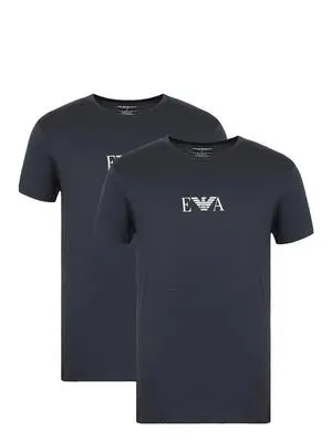 Emporio Armani Logo Two-piece T-shirt Set - Black