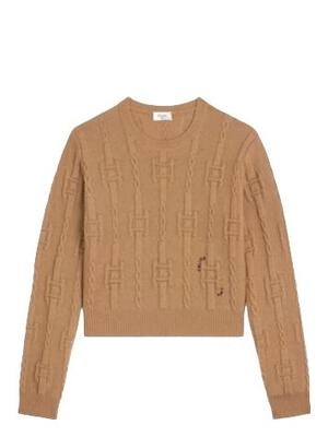 CELINE Celine Cashmere Crewneck Sweater With Chains Motif