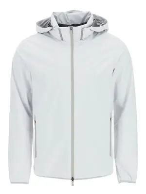Herno Zip-up Hooded Jacket With Logo Detail - White