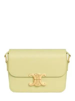 Celine Teen Triomphe Bag In Shiny Calfskin - Citrus