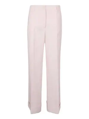 P.a.r.o.s.h Mid-waist Wide-leg Trousers - Pink