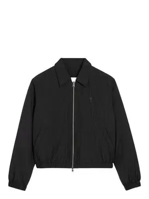 Ami De Coeur Zip-up Bomber Jacket - Black