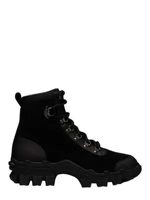 Moncler Lace-up Lug Sole Boots - Black