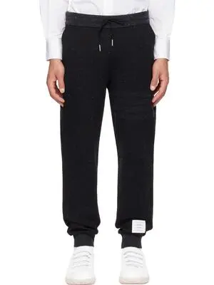 Thom Browne Drawstring Knitted Track Pants - Black