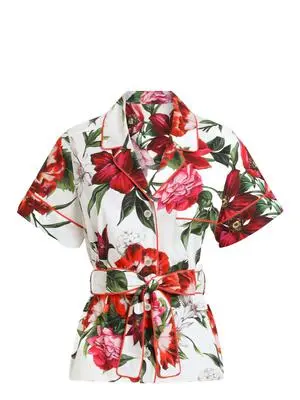 Dolce & Gabbana Floral Print Short Sleeve Shirt - Multicolor