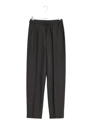 LEMAIRE Tapered Leg Tailored Trousers - Dark Brown