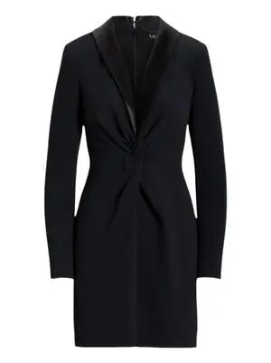 Ralph Lauren Zeenai Draped Cocktail Dress - Black
