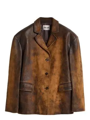 Miu Miu Leather Jacket - Cognac