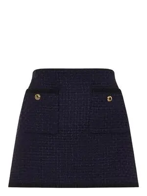 Miu Miu Logo Skirt - Blue