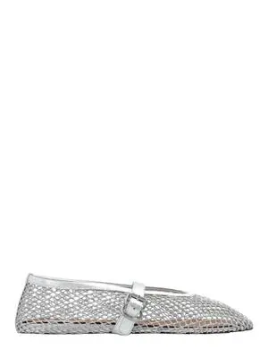 Alaïa Embellished Mesh Ballet Flats - Gray