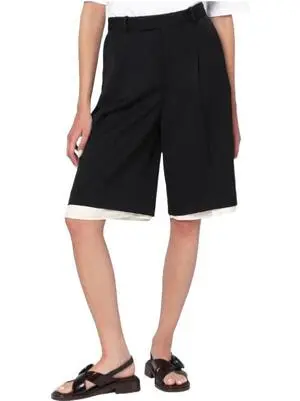 RÓHE Double-layer Bermuda Shorts - Black