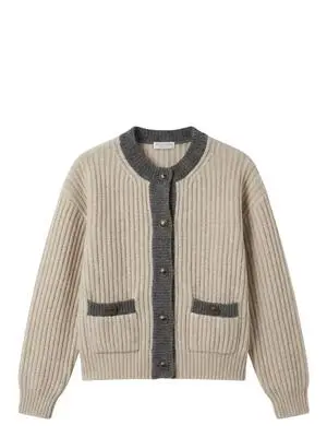 BRUNELLO CUCINELLI Brunello Cucinelli Crew Neck Long Sleeve Knitted Cardigan