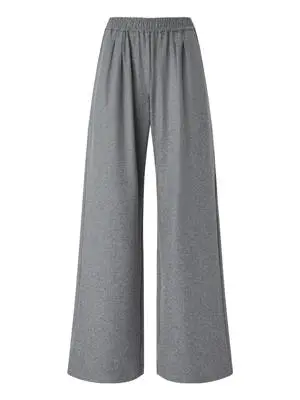 Pinko Pinko Elasticated Waist Wide Leg Flannel Trousers Gray