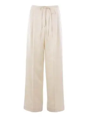 RÓHE Straight Leg Trousers - Nude
