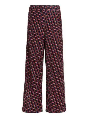 LANVIN Lanvin Logo Pattern Wide Leg Casual Pants