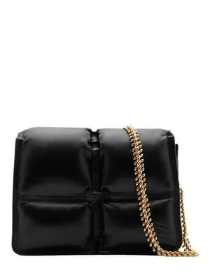 Burberry Quilted Chain-link Crossbody Bag - Black