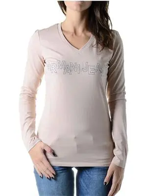 EMPORIO ARMANI Armani Jeans Long Sleeve V-Neck T-Shirt With Logo Detail