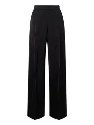 JIL SANDER Crepe De Chine Wide-leg Pants - Black