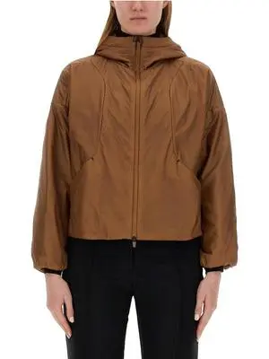 Herno Zip-up Hooded Jacket - Brown