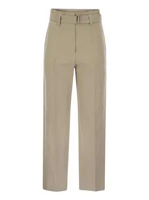 Brunello Cucinelli Brunello Cucinelli High-Waist Belted Trousers No