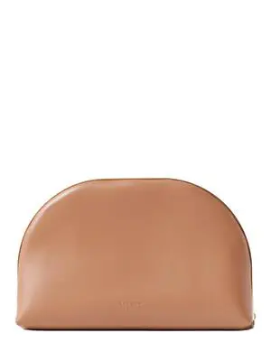 THE ROW Sylvia Clutch In Smooth Calfskin - Camel