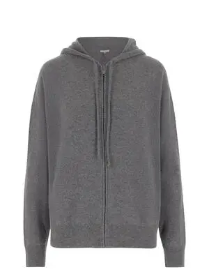 THE ROW Hooded Zip-up Cardigan - Grey