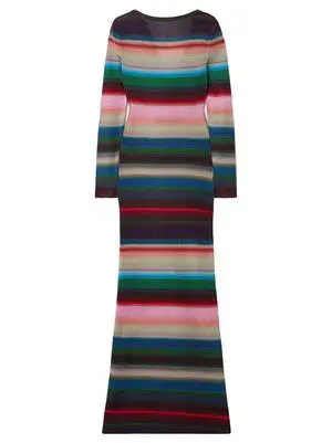Missoni Striped Crochet-knit Maxi Dress - Black