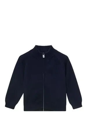 IL GUFO Fine-knit Zip-up Cardigan - Black
