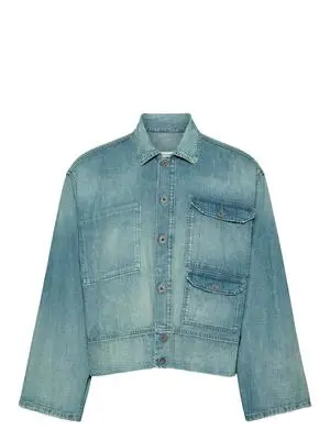 MAISON MARGIELA Denim Caban Jacket - Light Blue