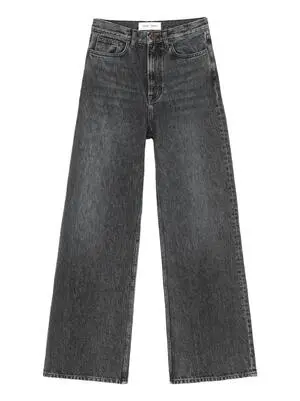 SAMSOE SAMSOE Multi-pocket Wide-leg Jeans - Black