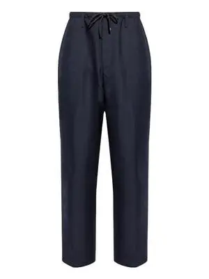 Dries Van Noten Drawstring Waist Casual Trousers - Black