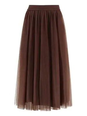 FABIANA FILIPPI Fabiana Filippi Pleated Tulle Midi Skirt