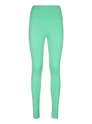 MSGM Logo-printed Stretched Leggings - Green