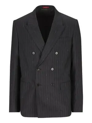 Gucci Pinstriped Tailored Blazer - Black