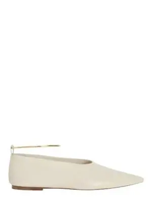 JIL SANDER Pointed Toe Ballerinas With Detachable Metal Anklet - Gu Se