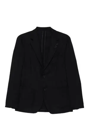 LARDINI Lardini Long Sleeve Single-Breasted Blazer Navy