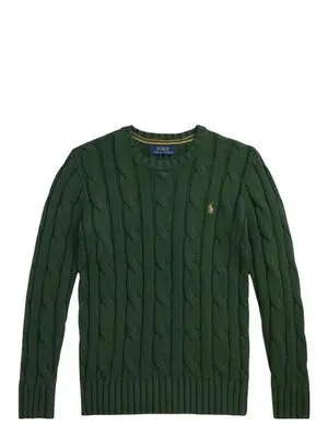 Polo Ralph Lauren Crew Neck Long Sleeve Embroidered Logo Pullover - Green