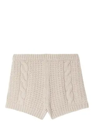 MAGDA BUTRYM Magda Butrym Cashmere Cable-Knit High-Waisted Shorts