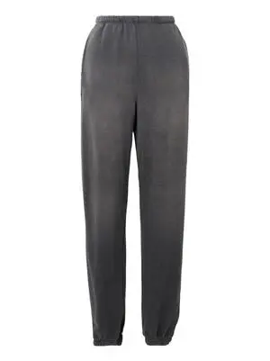 RE/DONE Hanes Cotton-blend Jersey Track Pants - Faded Black