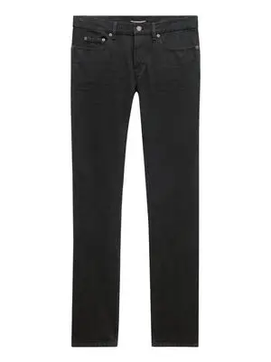 Saint Laurent Saint Laurent Mid-Rise Relaxed Slim Jeans Charcoal Black