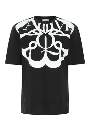 Alexander McQueen Logo Printed T-shirt - Black