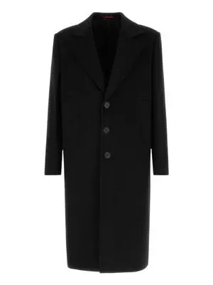 Gucci Single Breasted Coat - Black