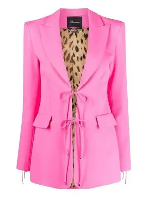 Blumarine Tie Detailed Blazer - Pink