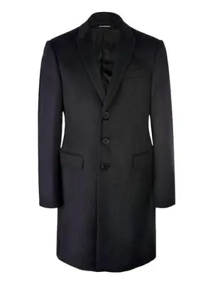 Emporio Armani Long-sleeved Lapel Coat - Black