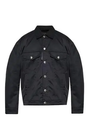 Dsquared2 Logo Label Oversized Jacket - Black
